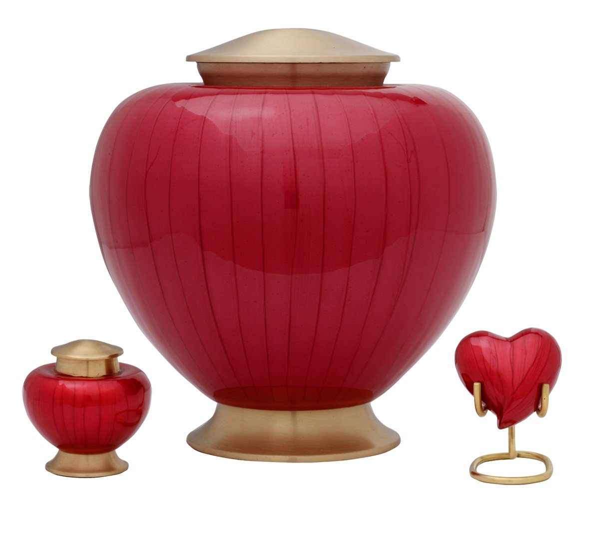 Baroque Cremation Urn for Ashes in Red – Exquisite Urns
