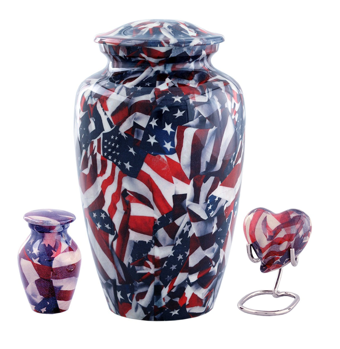 American Flag Wrapped Military Cremation Urn – Exquisite Urns