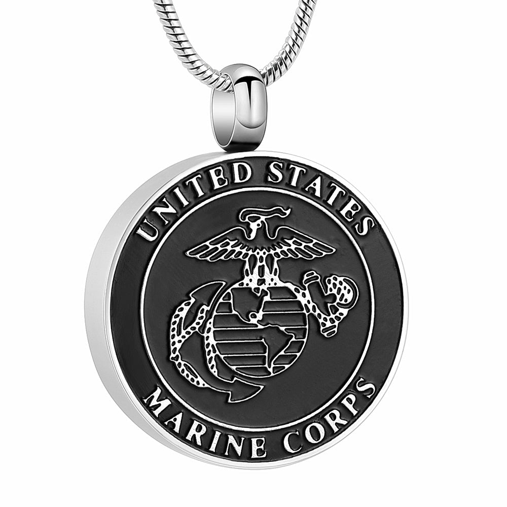 United States Marine Corps Military Cremation Urn, Black – Exquisite Urns